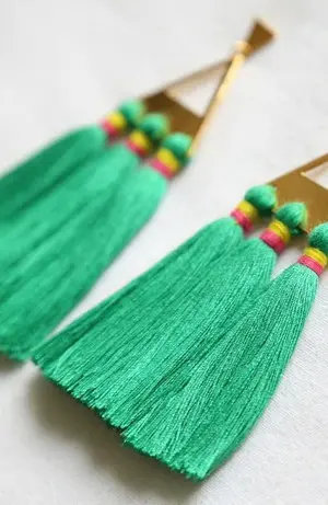FOSTERIE Trío Tasseled Drop Earrings