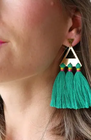 FOSTERIE Trío Tasseled Drop Earrings