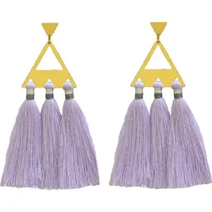 FOSTERIE Trío Tassel Earrings - Lavender
