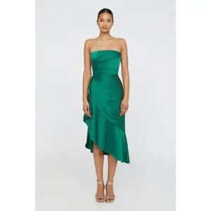 Theia Sinead Strapless Midi Dress