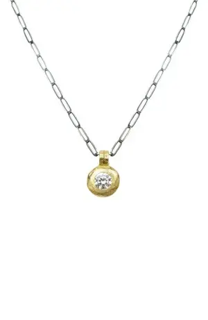 COLLECTION 1304 Aura Mixed Metal Necklace - Silver