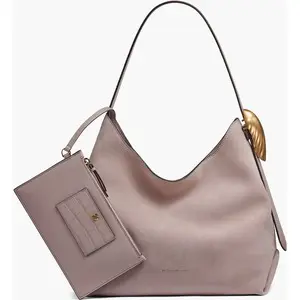Donna Karan New York Georgette Suede Shoulder Bag - Shadow Grey