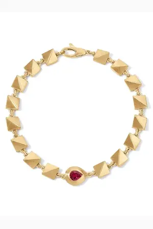ETIQ Ruby Deconstruct Link Bracelet - Gold