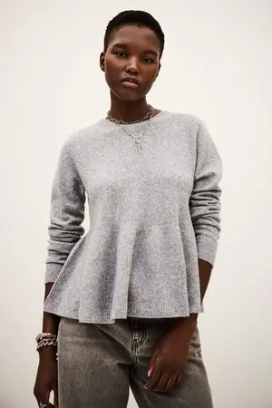 Ba&sh Salama Round-neck Sweater - Gray
