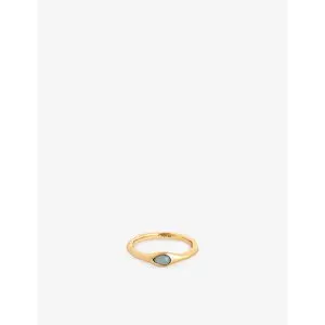 ASTRID & MIYU Opal Pear Cocktail Ring - 18ctgoldplatedsilver