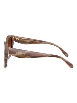 COACH Marble-effect Sunglasses - Brown
