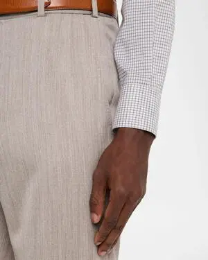 Brioni Journey Flat-front Trousers - Beige