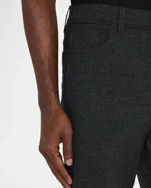 Canali Melange Wool Straight-fit Trousers