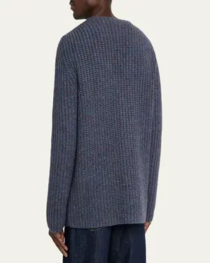 Bergdorf Goodman Cashmere And Wool Melange Knit Cardigan