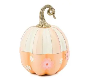 MACKENZIE-CHILDS Rosy Stripe Flower Power Pumpk N - One-color