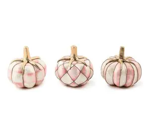 MACKENZIE-CHILDS Rosy Capiz Pumpkins, Set Of 3 - One-color