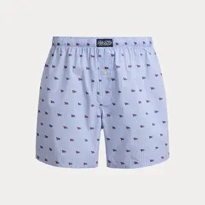 Ralph Lauren Print Woven Cotton Boxer - Pennant Flag Stripe