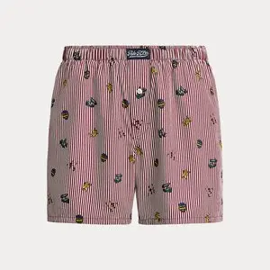 Ralph Lauren Print Woven Cotton Boxer - Rugby Bengal Print