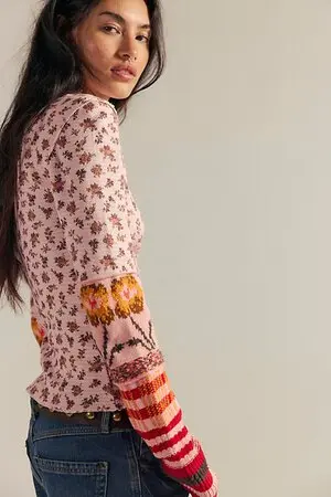 Free People Bold Bowery Cuff - Cherry Blossom Combo