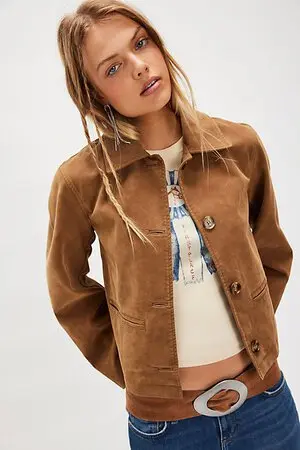 Free People We The Free Hera Vegan Suede Jacket