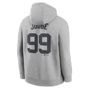 Nike Aaron Judge New York Yankees Mlb Pullover Hoodie - Grey