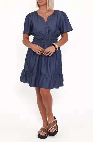 PETAL & PUP Morwenna Ruffle Mini Dress