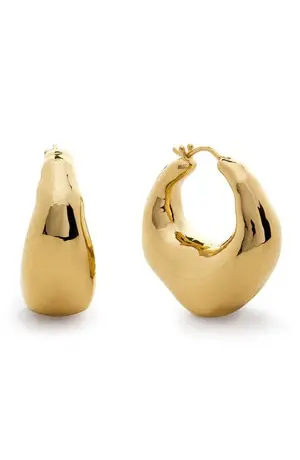 Monica Vinader Deia Bold Large Hoop Earrings - 18ct Gold Vermeil