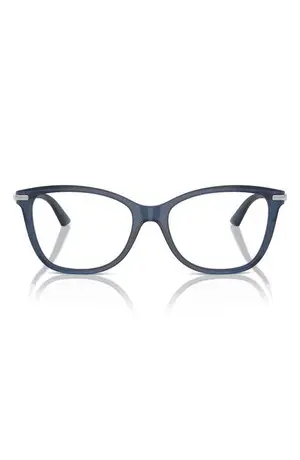 JIMMY CHOO 54mm Pillow Eyeglasses - Transparent Blue/demo Lens