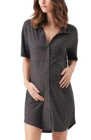 RIPE MATERNITY Dreamy Night Shirt - Granite