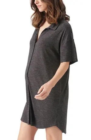 RIPE MATERNITY Dreamy Night Shirt - Granite