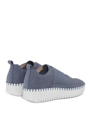 ILSE JACOBSEN Tulip Platform Wedge Flats - Grey Blue