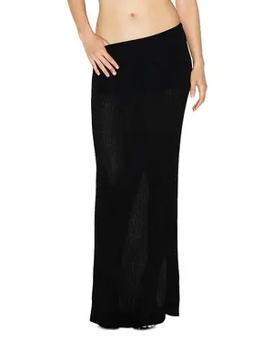 SKIMS Sheer Knit Maxi Skirt - Onyx