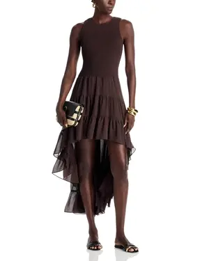 Michael Kors Smocked High-low Dress