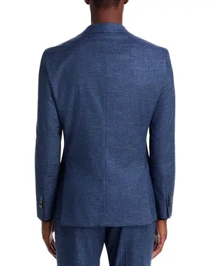 BOSS Melange Solid Slim Fit Suit Jacket - Dark Blue