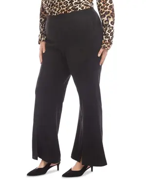 Karen Kane Faux Suede Front Slit Pants