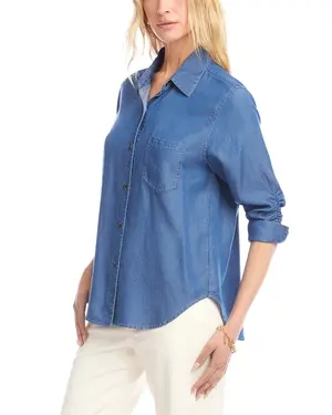 Karen Kane Ruched Sleeve Top