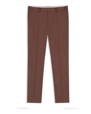 BOSS Melange Solid Slim Fit Suit Pants - Terracotta