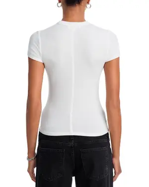 FRAME Ribbed Tee - White