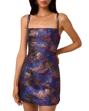 Metallic Jacquard Mini Dress