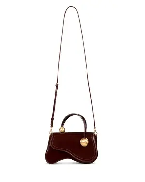 Cult Gaia Kazia Leather Nano Crossbody Bag - Espresso