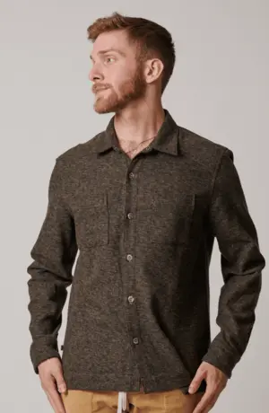 LEISURE LAB Sequoia Button Up Shirt - Limestone