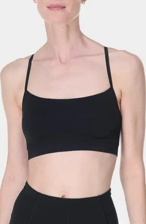 Sweaty Betty Spirit Restored Racerback Sports Bra - Black