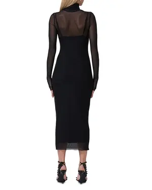 AFRM Power Mesh Bodycon Midi Dress