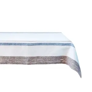 JULISKA Danish Stripe Tablecloth, 52 Square - Taupe