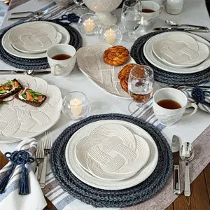 JULISKA Danish Stripe Tablecloth, 52 Square