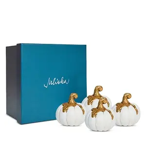 JULISKA Forest Walk Pumpkin Place Card Holder, Set Of 4 - Gold