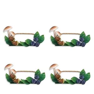 JULISKA Forest Walk Mushroom & Acorn Place Card Holders, Set Of 4 - Multi