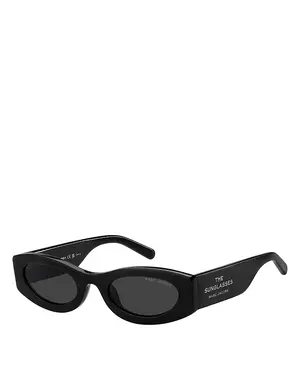 Marc Jacobs Oval Sunglasses, 51mm - Black