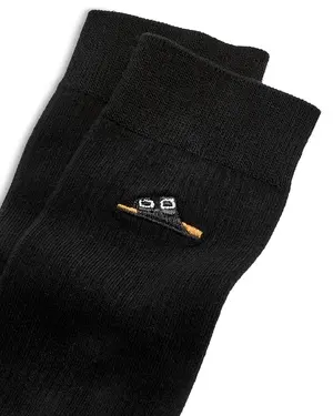 BIRKENSTOCK Ribbed Crew Socks - Black
