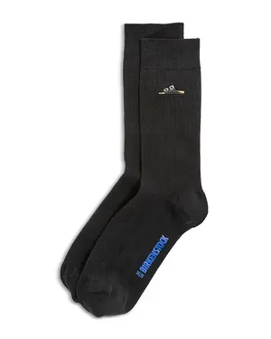 BIRKENSTOCK Ribbed Crew Socks - Black