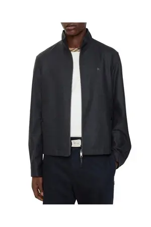 Burberry Wool Harrington Jacket - Brisk Grey