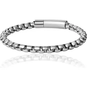Lucky Brand Tone Box Chain Bracelet - Silver
