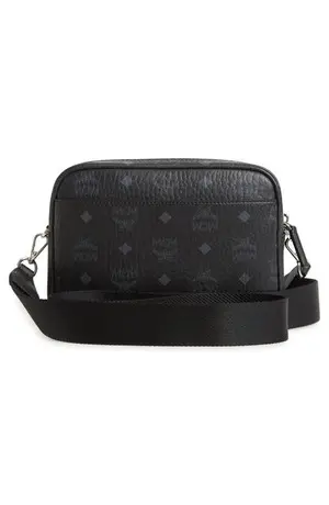 Mcm Aren Crossbody In Visetos - Black