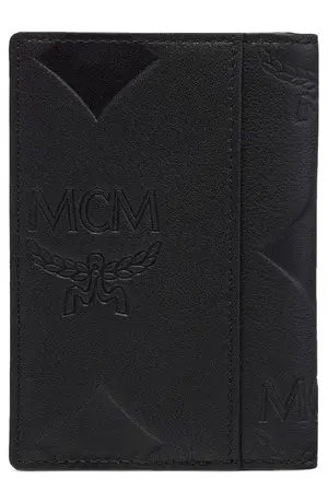 Mcm Aren Bifold Card Wallet In Maxi Monogram Leather
