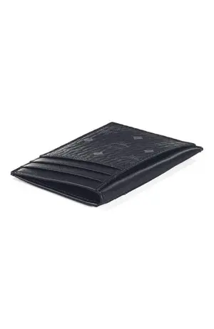 Mcm N/s Card Case In Visetos Original - Black
